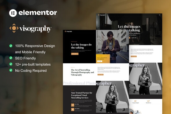 Visography – Photography & Portfolio Elementor Template Kit - Rukaya